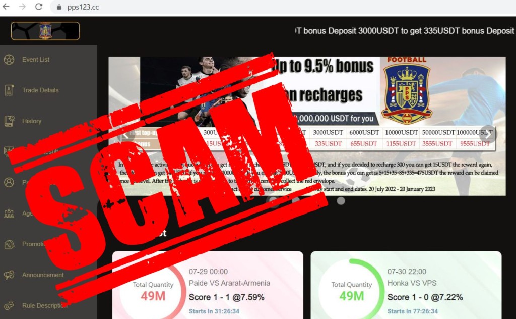 PPS-Football: футбольный лохотрон по схеме "Лёгкое задание" — ВКЛАДЕР